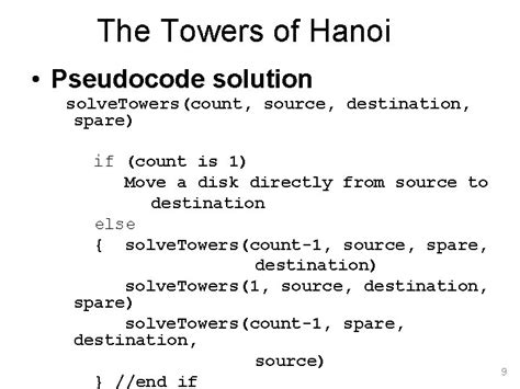 Organizing Data The Towers Of Hanoi In This