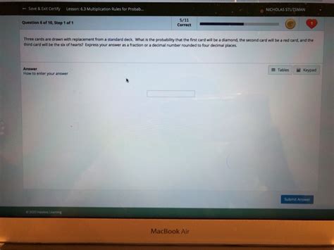 Solved Save Exit Certify Lesson 6 3 Multiplication Chegg