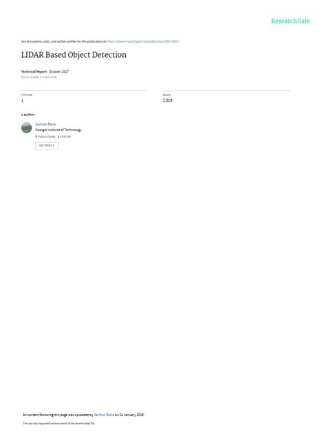 Lidar Based Object Detection Pdf Lidar