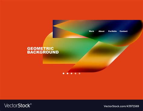 Glassmorphism Landing Page Background Template Vector Image
