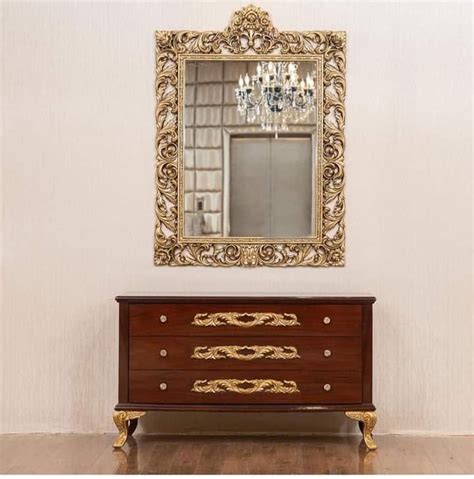 Vox Style Console With Frame Rose Wood Furniture