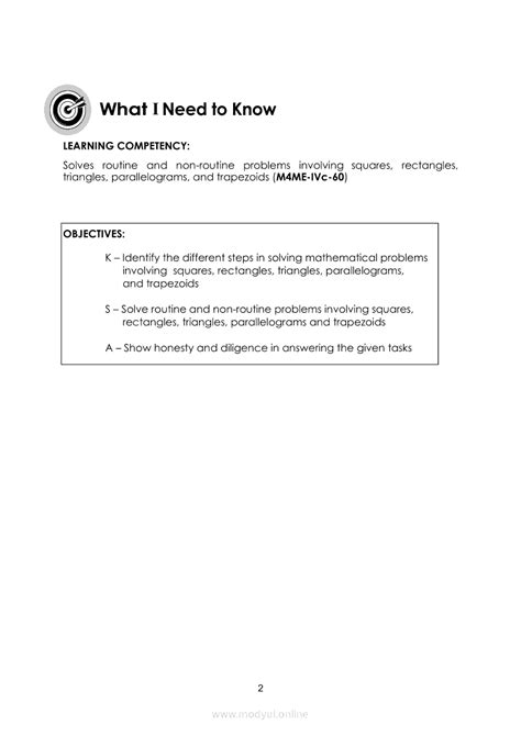 mathematics quarter 4 module 2 solving routine and non routine