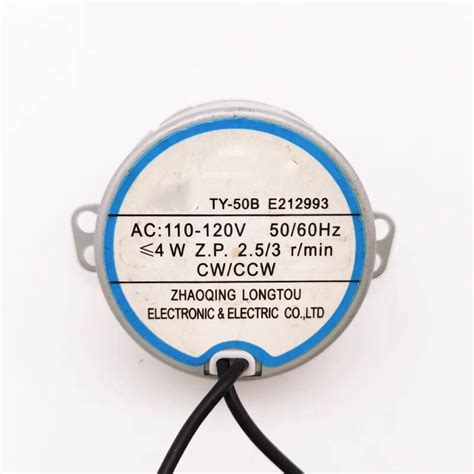 Ty 50b Ac 110v 120v 2 5 3rpm Cwccw 4w Claw Pole Permanent Magnet Synchronous Motor Electric Fan