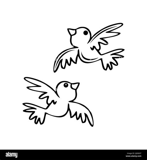 Outline Drawings Of Birds
