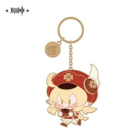 Genshin Impact Official Chibi Character Metal Keychain Whotao