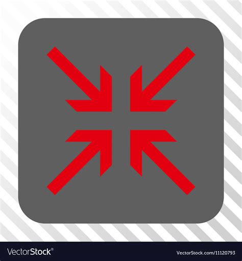 Collide Arrows Rounded Square Button Royalty Free Vector
