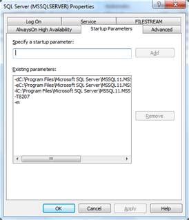 SQL Server Startup Parameters