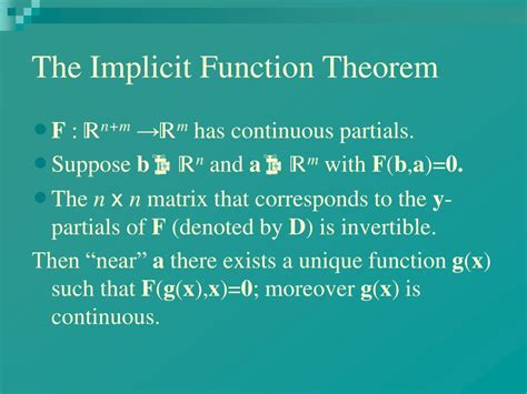 Ppt Zeroing In On The Implicit Function Theorem Powerpoint