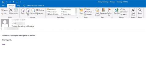 How To Recall An Email In Outlook