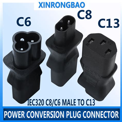 Iec 320 C13 To Iec C8 Iec 2 Pin Female To 3 Pin Male Micky Power Adapter C13 To C6 To C13 3 Pin