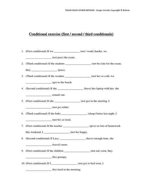 1st 2nd 3rd Conditional Pdf