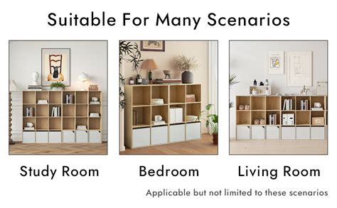 Vdnend Wooden 9 Cube Storage Organizer With Closed Back