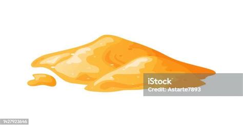 만화의 모래 더미 사막이나 해변의 모래 언덕 건축 자재 힙 벡터 일러스트 레이 션 가루로 빻은에 대한 스톡 벡터 아트 및 기타