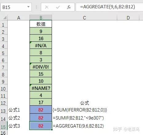 在Excel里使用SUM函数求和出错的问题大全附解决方案 知乎