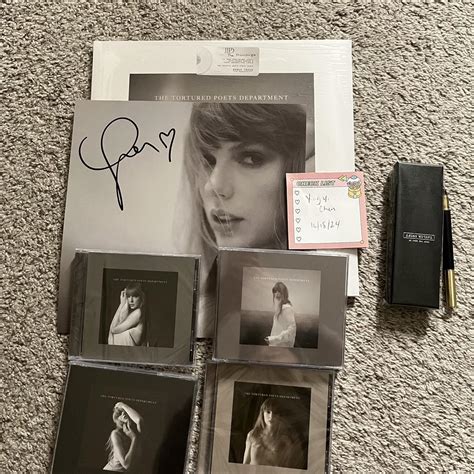 Signed Ttpd Vinyl Ttpd Collectors Cd Black Depop