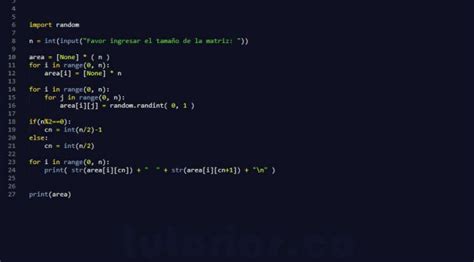 Ciclo For Python Matriz Columnas Centrales Tutorias Co