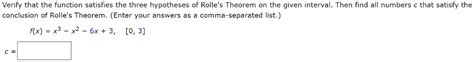 Verify That The Function Satisfies The Three Hypotheses Of Rolles