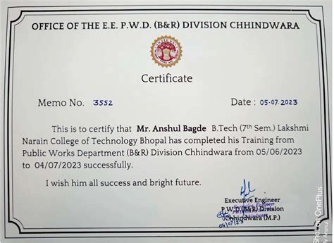 Anshul Bagde On Linkedin I Have Completed My Internship In The Field