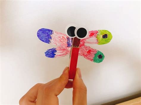 가을 주제 나무집게로 잠자리 만들기 2020 어린이집 만들기 가을 어린이 공예 공예