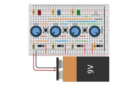 Circuit Design Rgb Da Pulsante E Potenziometro Mini Tinkercad