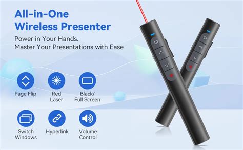 Presentation Clicker 100 Feet Wireless Presentation Remote Control Usb A Type C 2 In 1 Slides