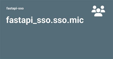 fastapi sso sso microsoft fastapi sso