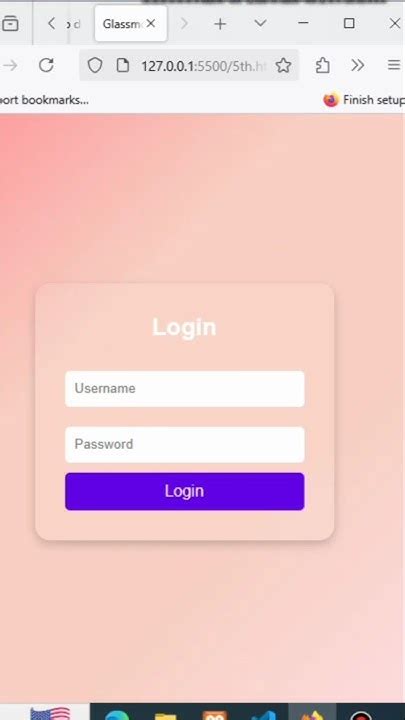 Glassmorphism Login Form In Css Coding Shorts Css Htmlcss Youtube