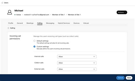 Configure Call Permissions In Control Hub