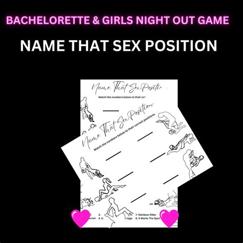 Girls Night Out Game Name That Sex Position Dirty Games Naughty Games Name That Position
