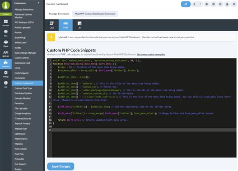 How To Add New Menu Entries To The Mainwp Dashboard Navigation Mainwp
