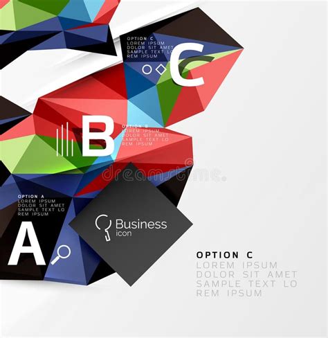 Triangle Mosaic Vector Abstract Template Stock Vector Illustration Of Geometric Graphic 87647879