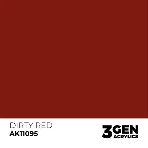 Ak Interactive 3g Acrylic Dirty Red 17ml