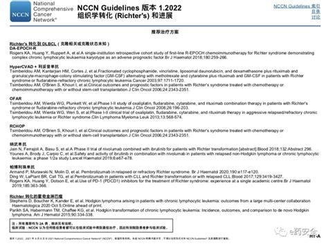 Nccn丨慢性淋巴细胞白血病 小淋巴细胞淋巴瘤临床实践指南2022 1版 中文 中文 指南 淋巴细胞 白血病 淋巴瘤 健康界