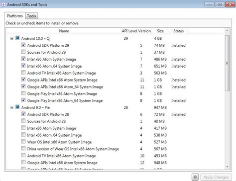vs 2019 android emulator component is missing or incomplete
