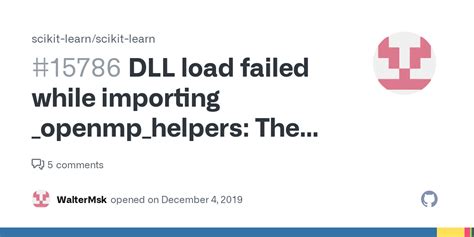 Dll Load Failed While Importing Openmphelpers The Specified Module Could Not Be Found