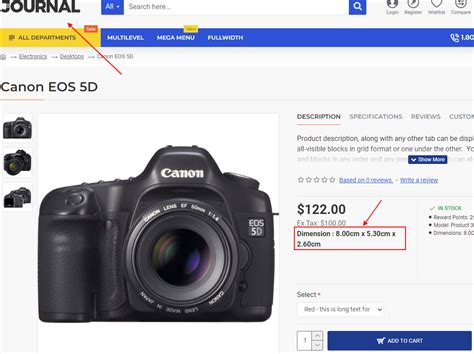 Opencart Product Dimension Column Everywhere