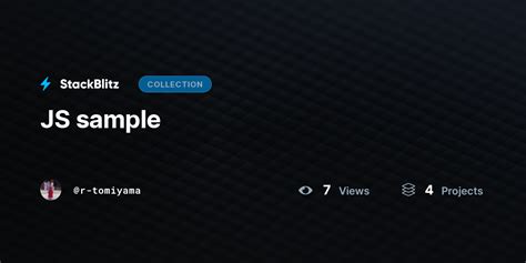 Js Sample By R Tomiyama Stackblitz