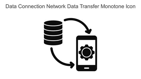 Data Connection Network Data Transfer Monotone Icon In Powerpoint Pptx
