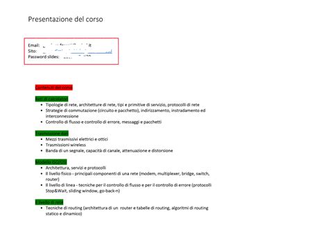 Reti E Tecniche Per La Comunicazione Warning Tt Undefined Function