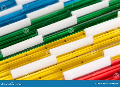 Files With Tabs Close Up Royalty Free Stock Photography CartoonDealer Com
