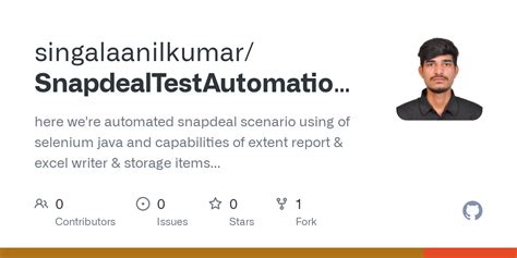 Github Singalaanilkumar Snapdealtestautomationwithdatadrivenframework Here We Re Automated
