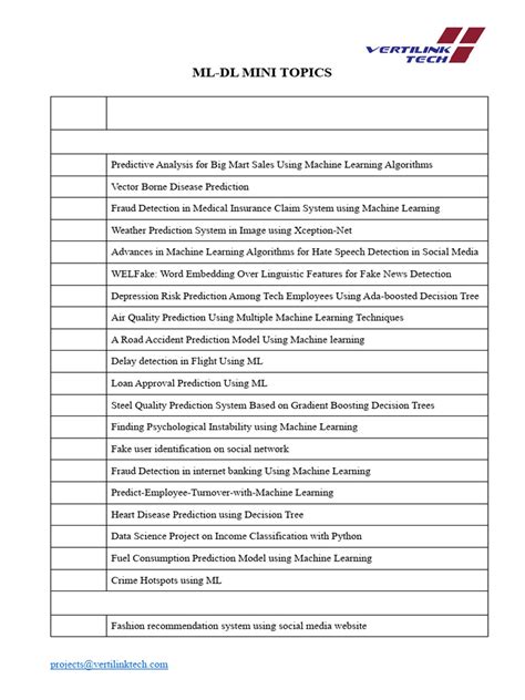 Ml Dl Mini Topics Pdf