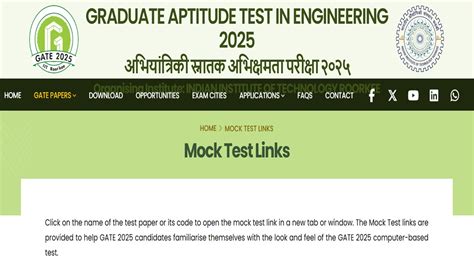 Gate 2025 Mock Test Links Active To Attempt Mock Tests For All