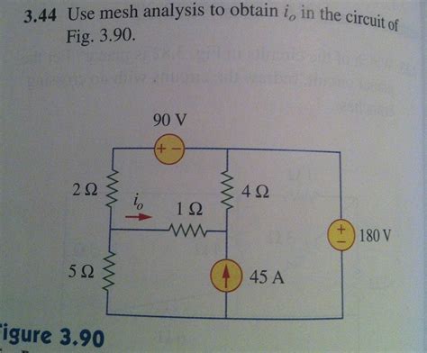 solved use mesh analysis to obtain io in the circuit fig 3