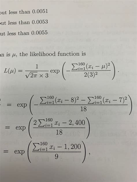 Maximum Likelihood Sum Of A Sum Of A Squared Difference Mathematics