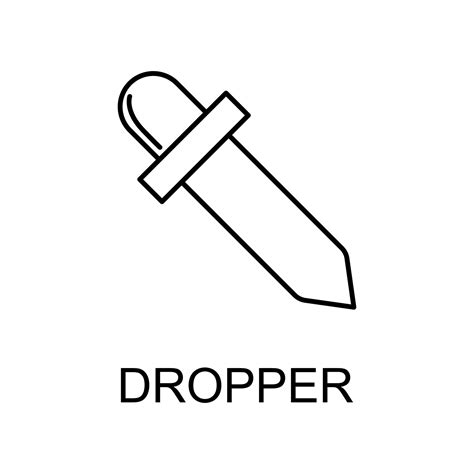 Dropper Line Vector Icon 22761344 Vector Art At Vecteezy