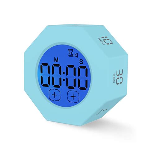 Homelife Mini Digital Timer Portable Octagon Touch Control Led Display Flipping Sensor