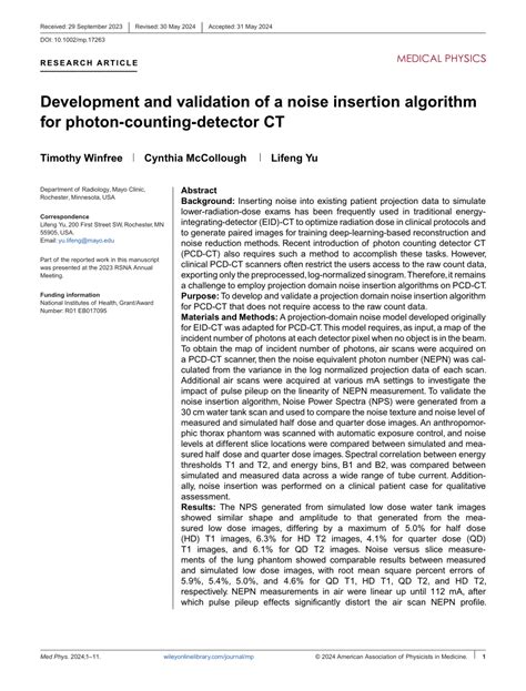 Development And Validation Of A Noise Insertion Algorithm For Photon
