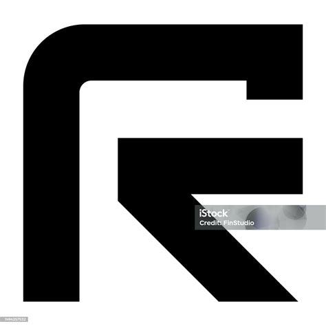 전문적인 혁신적인 초기 Fr 로고 및 Rf 로고 문자 Fr 또는 Rf 미니멀하고 우아한 모노그램 프리미엄 비즈니스 예술적 알파벳