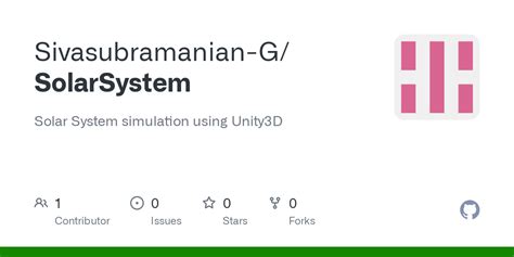 github sivasubramanian g solarsystem solar system simulation using unity3d